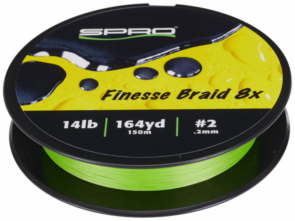 Gevlochten Lijn Spro Finesse Braid 8x Lime 150m - Hengelsport W. van ...